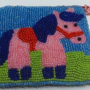 Bags | Beaded Pony Coin Purse | Poshmark